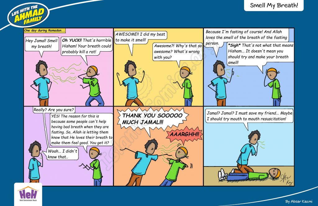 Smell My Breath! - Ahmad Family Comic - Islamic Comics