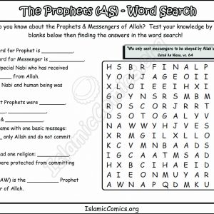 Angels Word Search – Islamic Activity Page – Islamic Comics